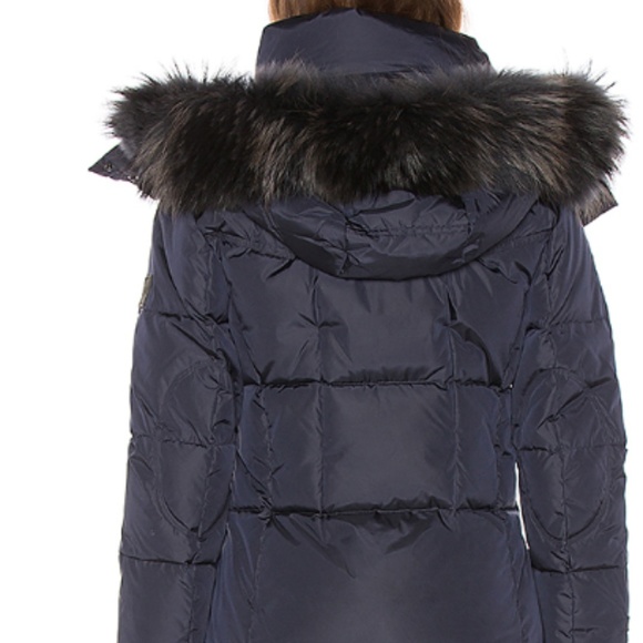 SAM. | Jackets & Coats | Navy Sam Jetset Jacket With Raccoon Fur | Poshmark